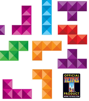 Official Tetris Wall Stickers | Tetris Pyramide - Large Wall Stickers ...