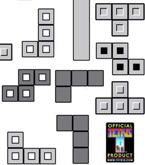 Official Tetris Wall Stickers | Tetris Rétro - Large Wall Stickers for ...